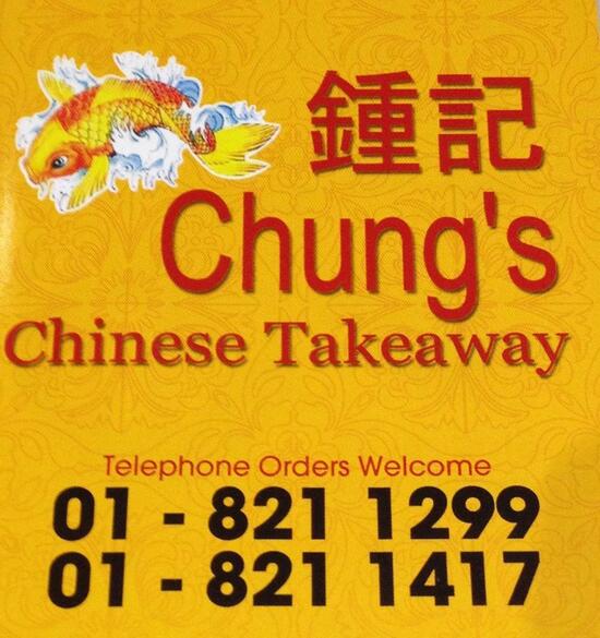 Menu at Chungs fast food, Dublin, Mountview Rd