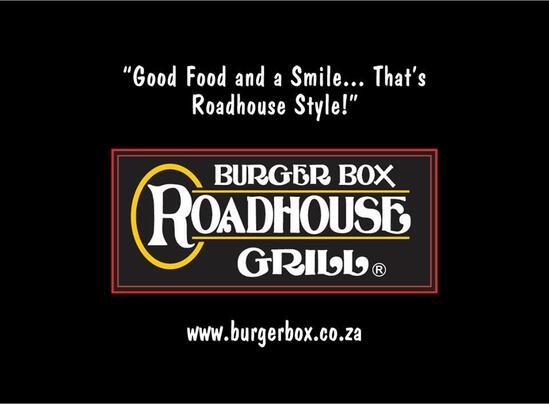 Menu at Burger Box Roadhouse restaurant, Benoni