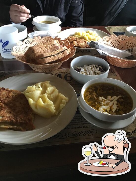 Menu at M6 cafe, Belarus