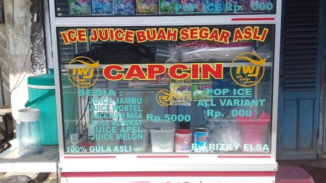 Menu at CAPCIN KOK'AN cafe, Kalibaru Kulon