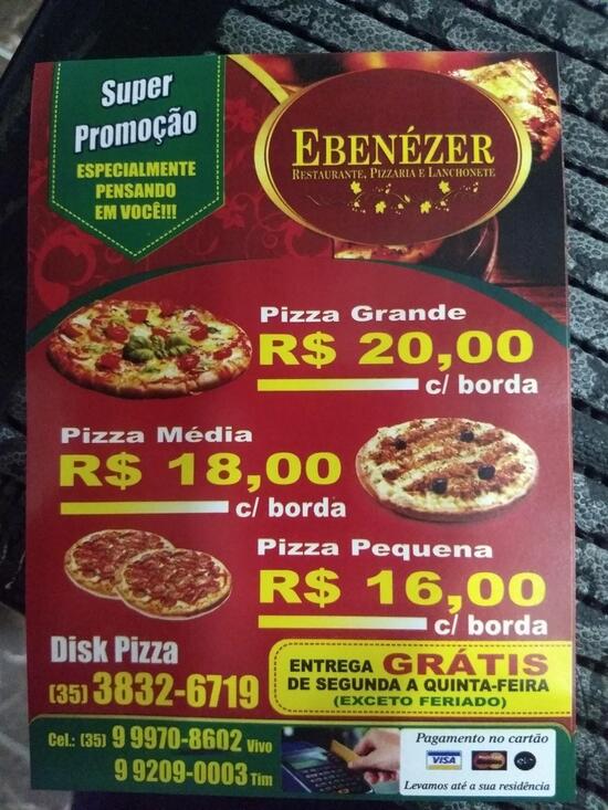 Menu em Pizzaria Ebenézer, Campo Belo