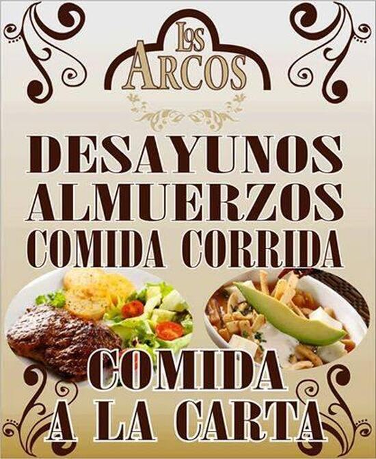 Menu at Los Arcos restaurant, Paracho