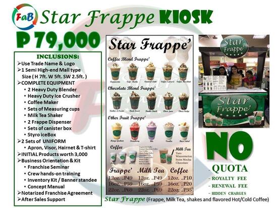 Menu at Star Frappe pub & bar, Quezon City, 17A Westpoint Street G/F St ...
