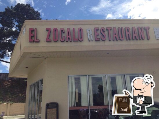Menu at El Zocalo Restaurant, South San Francisco