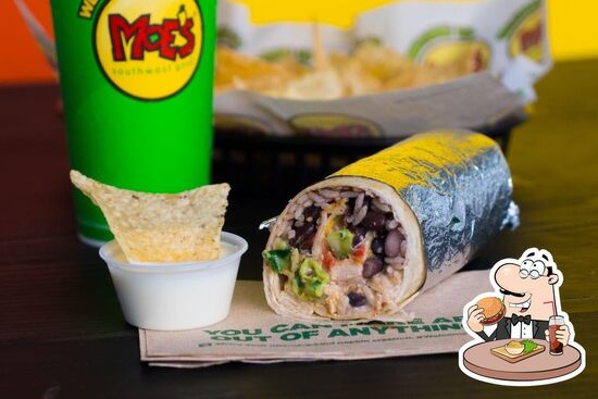 Menu at Moe's Southwest Grill restaurant, USA