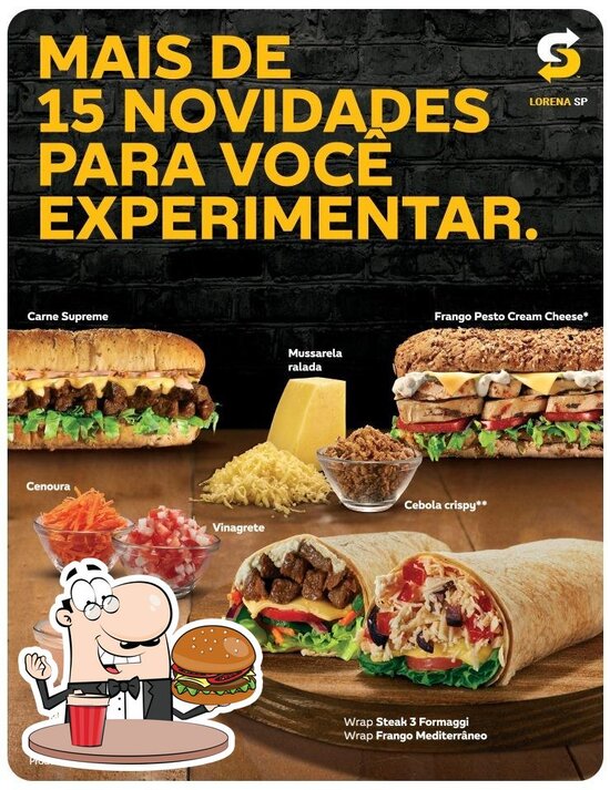 Subway restaurante, Lorena, R. Barão de Castro Lima - Menu do ...