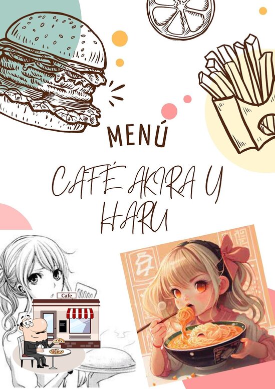 Menu at cafe Akira y haru, Duitama