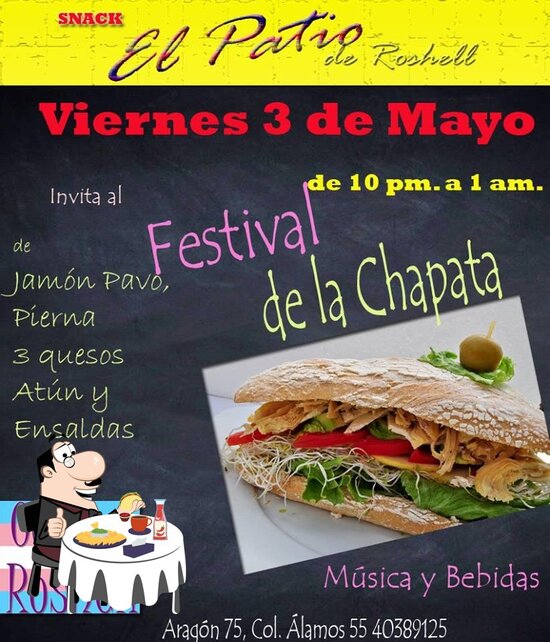 Menu at Club Roshell, Mexico City