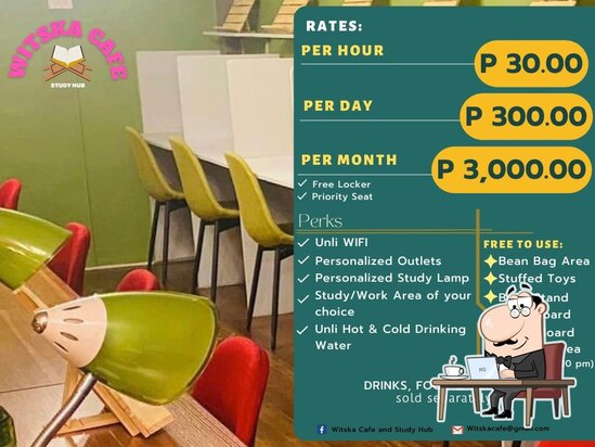 Menu at Witska Cafe and Study Hub, Cebu City