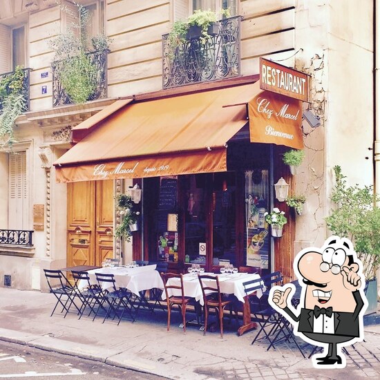 Menu at Chez Marcel restaurant, Paris, 7 Rue Stanislas
