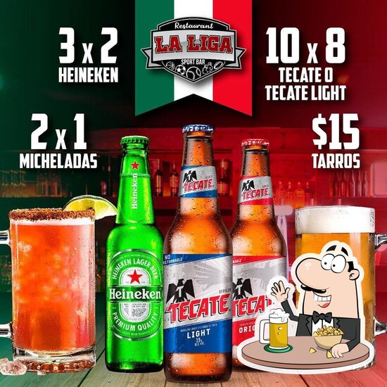 Menu at La Liga Mariscos Sport Bar, Los Mochis
