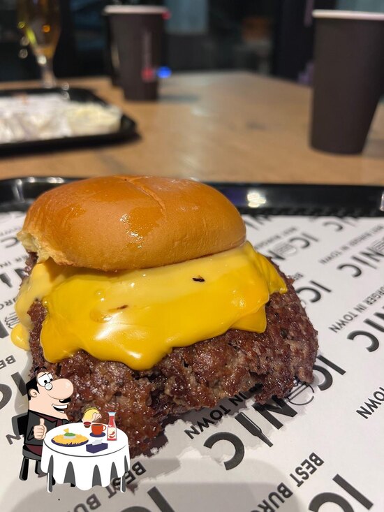 Menu at Iconic Burger restaurant, Germany