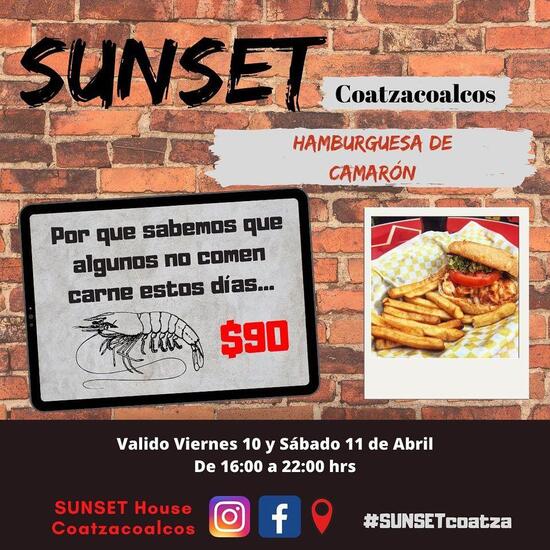 Carta del restaurante SUNSET House Coatzacoalcos, Coatzacoalcos