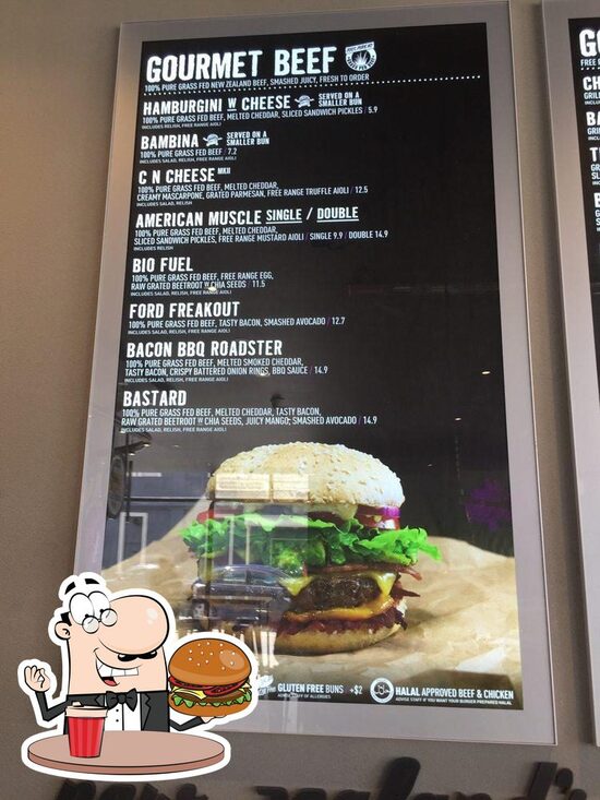 Menu at BurgerFuel Invercargill fast food, Invercargill
