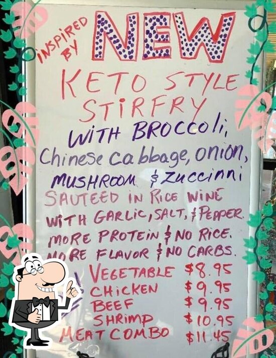 Menu at Pacific Rim restaurant, Amarillo