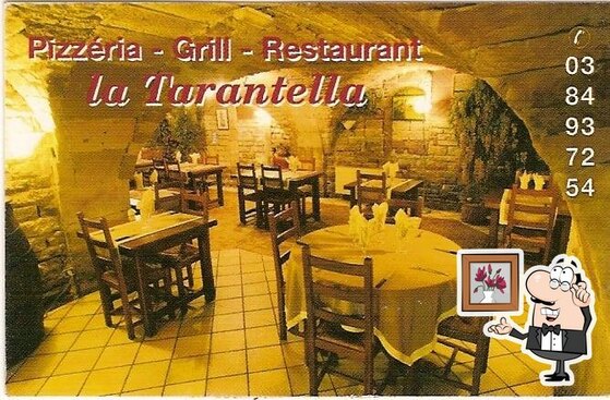 Menu at La Tarantella restaurant, Luxeuil-les-Bains