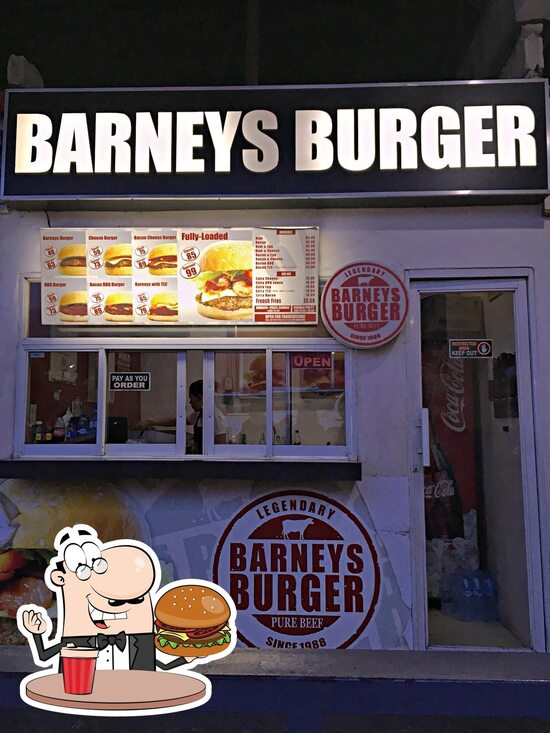 Menu at Barney’s Burger, Mabalacat