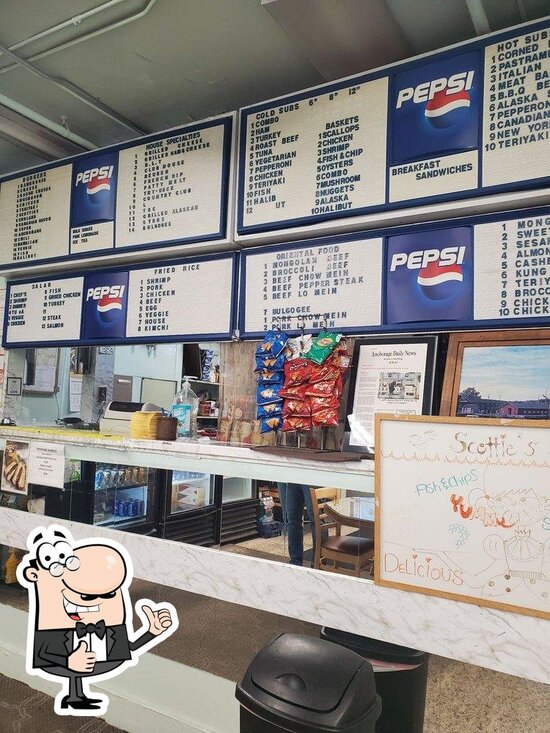 Menu at Scottie's Sub Shop fast food, Anchorage