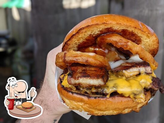 Menu at Juicy burgers restaurant, Lidcombe