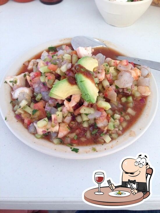 Menu at Panchito's seafood restaurant, Mexicali