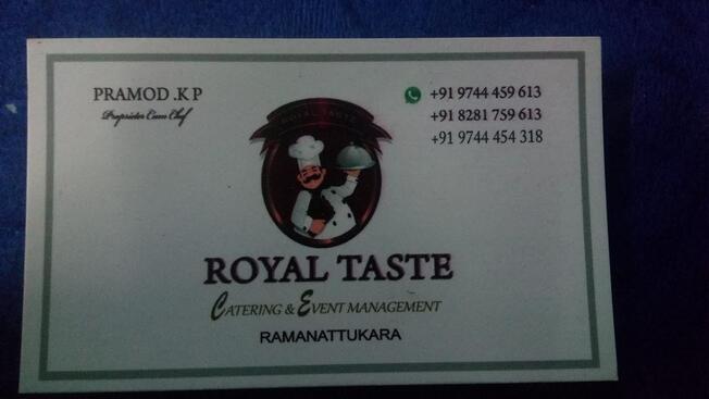 Menu at Royal Taste, Ramanattukara