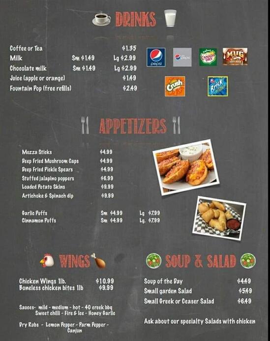 Menu at Thamesville Fast & Fresh pizzeria, Thamesville