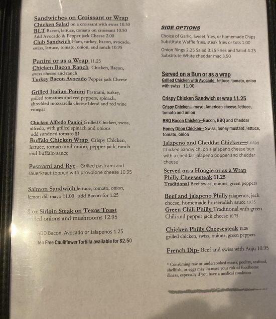Menu at Douglas Community Club Restaurant, Douglas