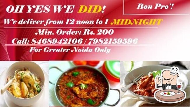 Menu at Bon Pro, Greater Noida