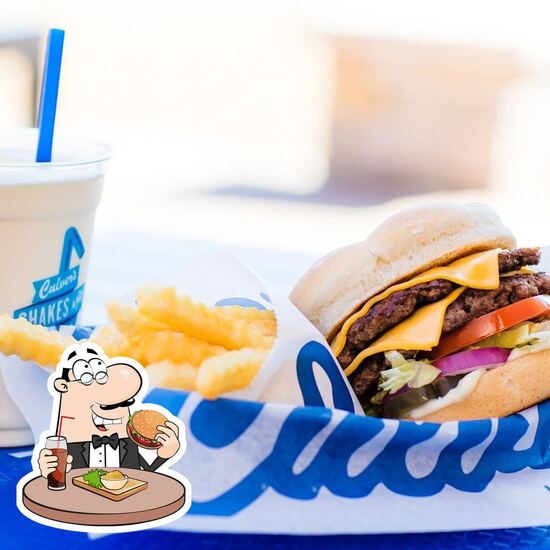 Menu at Culver's fast food, Avon