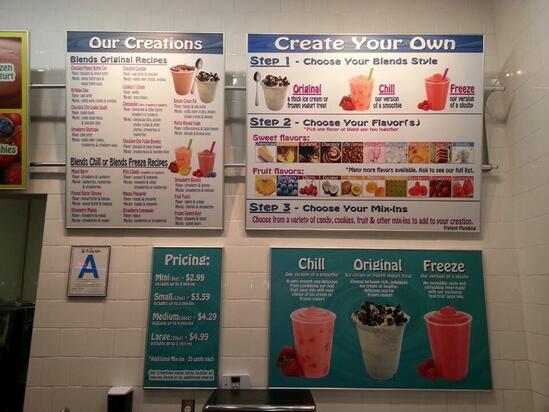 Menu at Blends restaurant, Downey, 112 Stonewood St