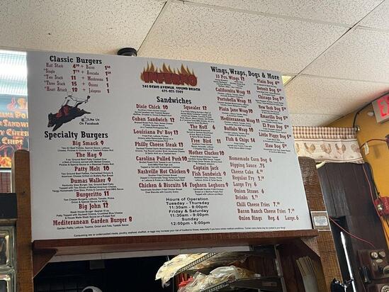 Menu at Inferno The Restaurant, Sound Beach