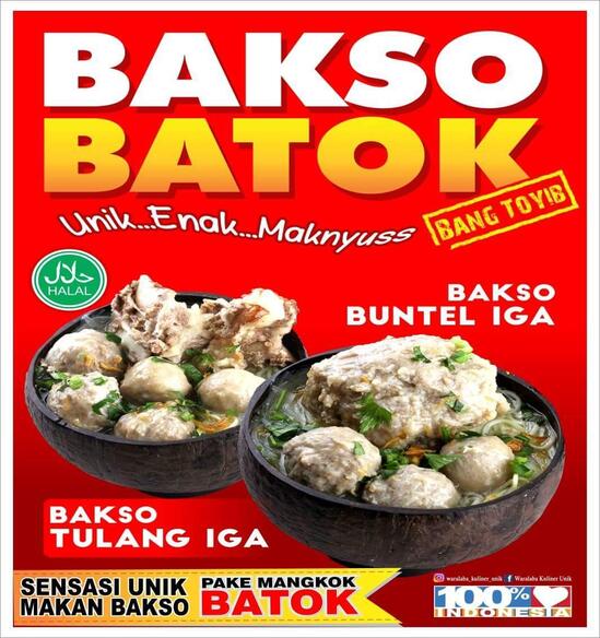 Carta del restaurante Bakso Batok, Karawang