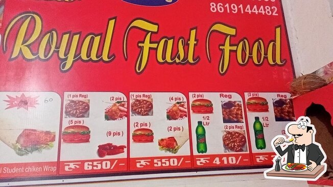 Menu at Royal fast food, Fatehpur, XWVV+XX2