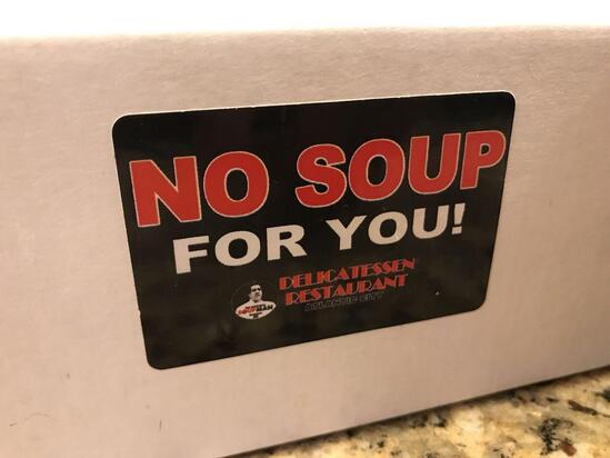 Menu at Original Soup Man restaurant, Atlantic City, Boardwalk