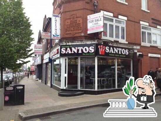 Menu at Santos fast food, Salford