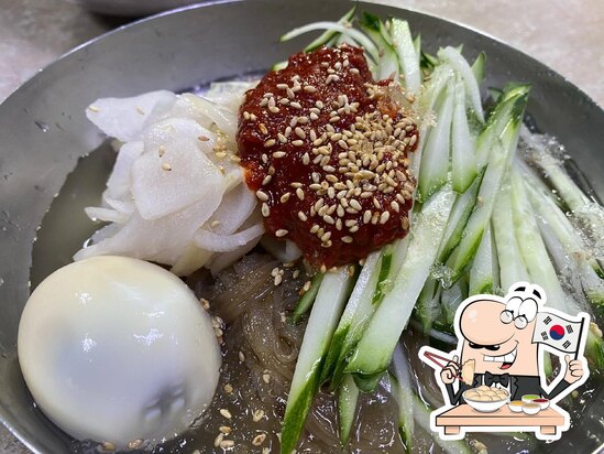 Menu at Halmeoni Naengmyeon restaurant, Seoul, 51 Wangsan-ro 37-gil