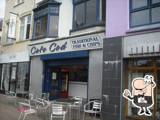 Menu at Golden Cod fast food, Caernarfon