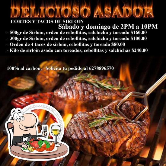 Menu at Delicioso Asador restaurant, Parral
