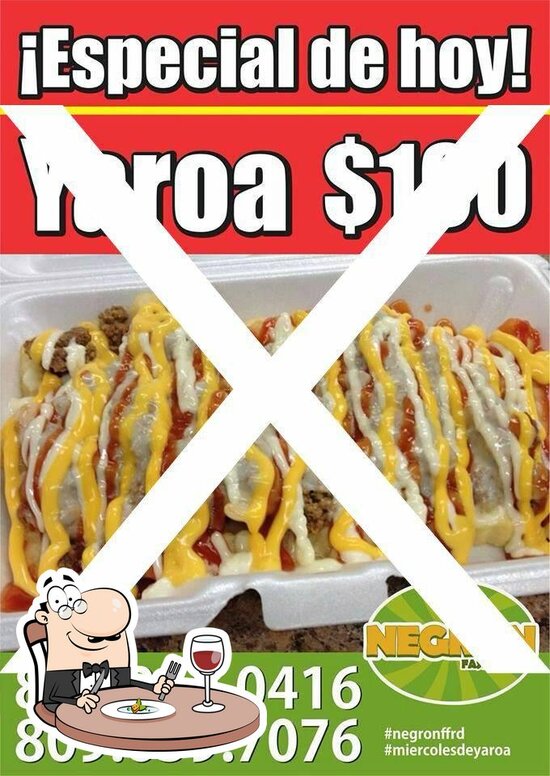 Menu at Negron Fast Food, Santo Domingo, C. Verano 7