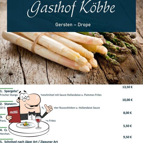 Menu at Köbbe Gasthof, Gersten