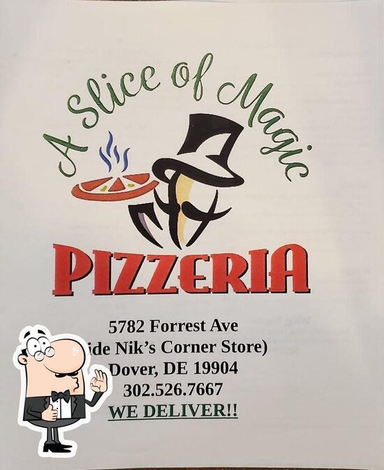 Menu at A Slice of Magic Pizzeria, USA