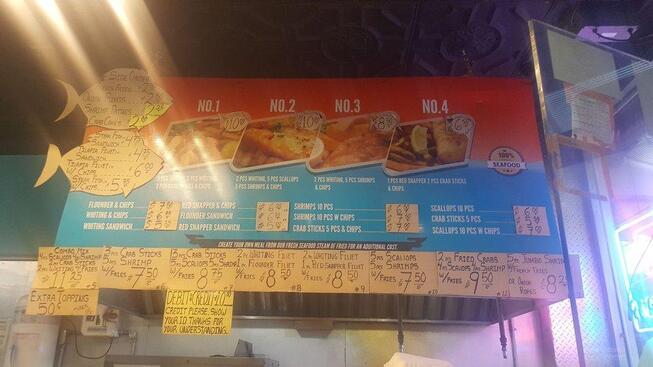 Menu at Grace Fish Market, Mount Vernon