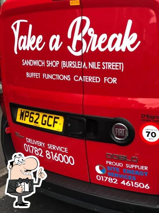 Menu at Take-A-Break fast food, Stoke-on-Trent