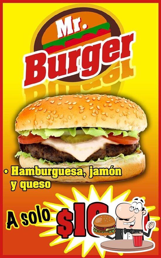 Menu at Mr Burger restaurant, Ciudad Acuña