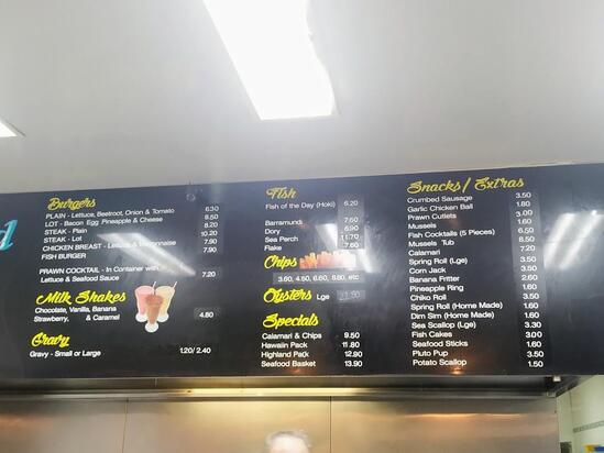 Menu at Highland Seafood fast food, Highland Park, 106-112 Alexander Dr