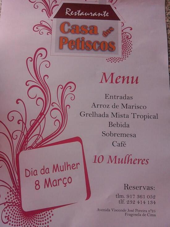Menu at Restaurante Casa dos Petiscos, Viseu
