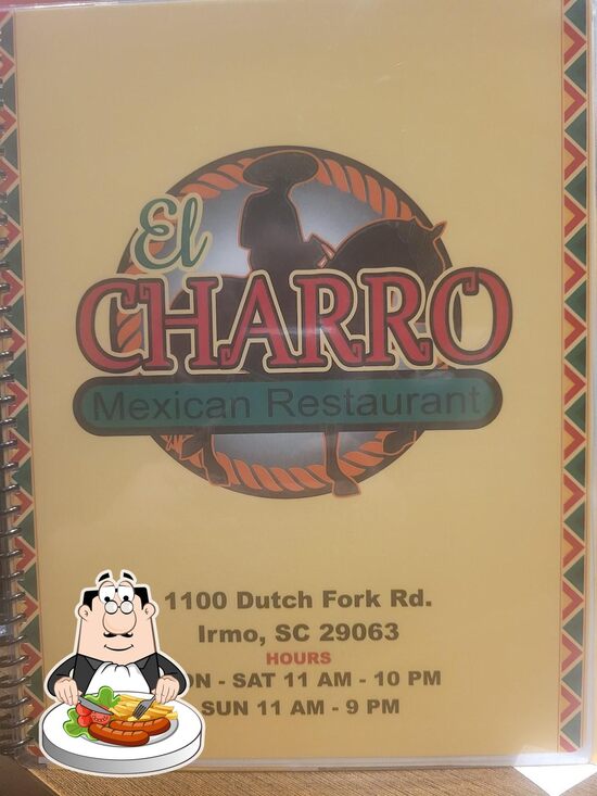 Menu at El Charro Mexican Restaurant, Irmo