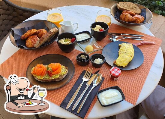 Menu at Le Medley café restaurant, Marrakesh
