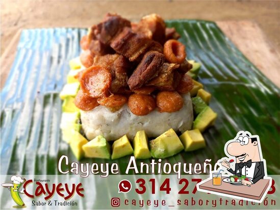 Carta de Restaurante Cayeye, Sabor y Tradición, Caucasia