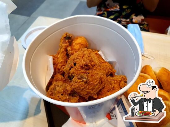 Menu at KFC restaurant, Egypt, M8VR+3Q4
